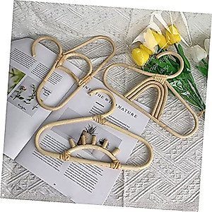 CIYODO Baby Hangers Baby Hangers Rattan Wall Shelf Hanger Kids Nursery Clo Rattan Clothing Toddler for Dress Shirt Infant Decorative Kid Clothes Baby's Baby Organizer Kids Hangers Kids Hangers
