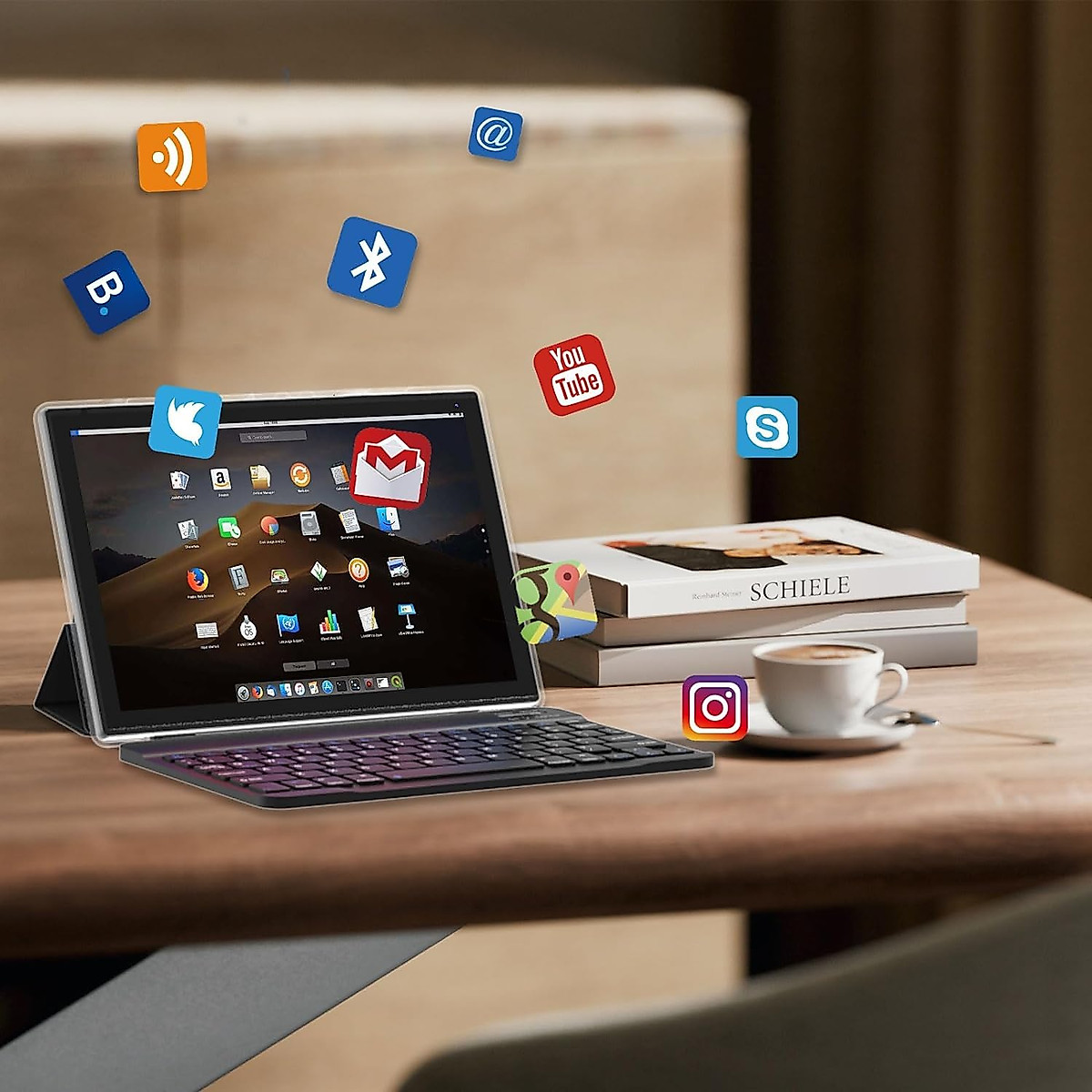 Android Tablet, 10 inch Tablets, 2GB+32GB Computer Tablet Support 512GB Expand, 2MP + 8MP Camera, IPS Screen, WiFi, Bluetooth, 6000mAh, Google GMS Certified Tableta