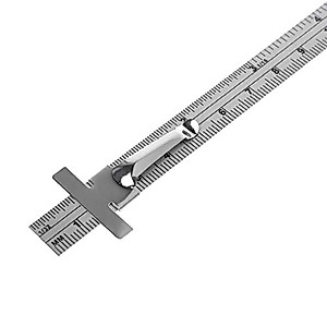 HELYZQ 6inche Stainless Steel Pocket Rule Handy Ruler with inch 1 32 mm Metric Graduations, Silver