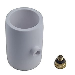 MARRTEUM 1/2 Inch PVC Fittings with Brass Mist Nozzles Furniture Grade SCH40 Pipe Coupling for Greenhouse Shed Outdoor Cooling Misting System [Pack of 6]