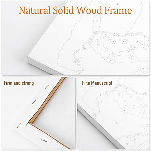 Eiazuiks Paint by Number for Kids with Frame ,Cartoon DIY Paint by Number for Adults Beginner Acrylic Paint by Number for Ages 8-12 Kids, Oil Painting Perfect for Gift Decor - 8x8 Inch