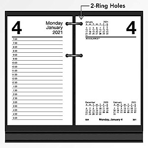 2021 Daily Desk Calendar Refill by AT-A-GLANCE, 3-1/2" x 6", Loose-Leaf (E7175021)