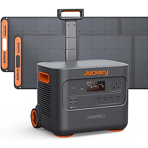 Jackery Solar Generator 3000 PRO 400W, 3024Wh Power Station with 2x200W Solar Panels, Fast Charging in 2.4 Hours, Intelligent BMS, 2xPD 100W Ports for RV Outdoor Camping & Power Outages Black, Orange