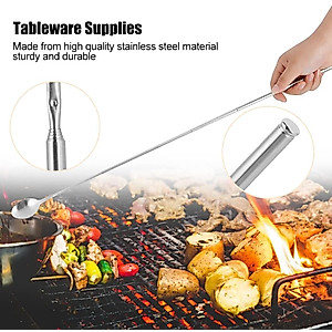 Spoon, telescopic spoon, telescopic spoon, stainless steel telescopic barbecue tableware supplies