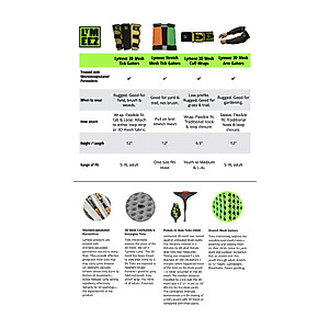 LYMEEZ Stretch Mesh Tick Repelling Leg Gaiters