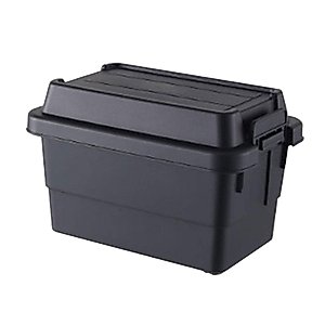 WYNOTT Tote Bin - 1 Quart Load-bearing Storage Bins - Stackable Organizing Tote Tub Box with Secure Latching Buckles & Lid for Camping, Garage, Basement