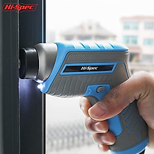 Hi-Spec 27pc 3.6V Blue USB Power Electric Screwdriver, Mini Drill and Small Drills Cordless with Driver Bit Set