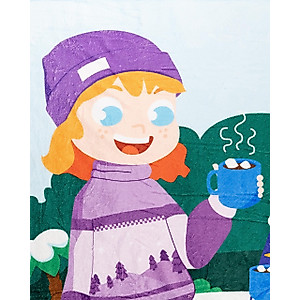 A FOR ADLEY Merch, Adley's Snuggly Snow Mermaid Blanket Featuring Cartoon Mermaid Adley Print