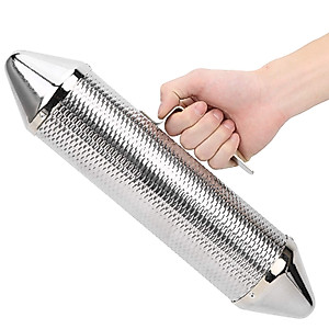 Stainless Steel Guiro with Scraper Percussion Instrument