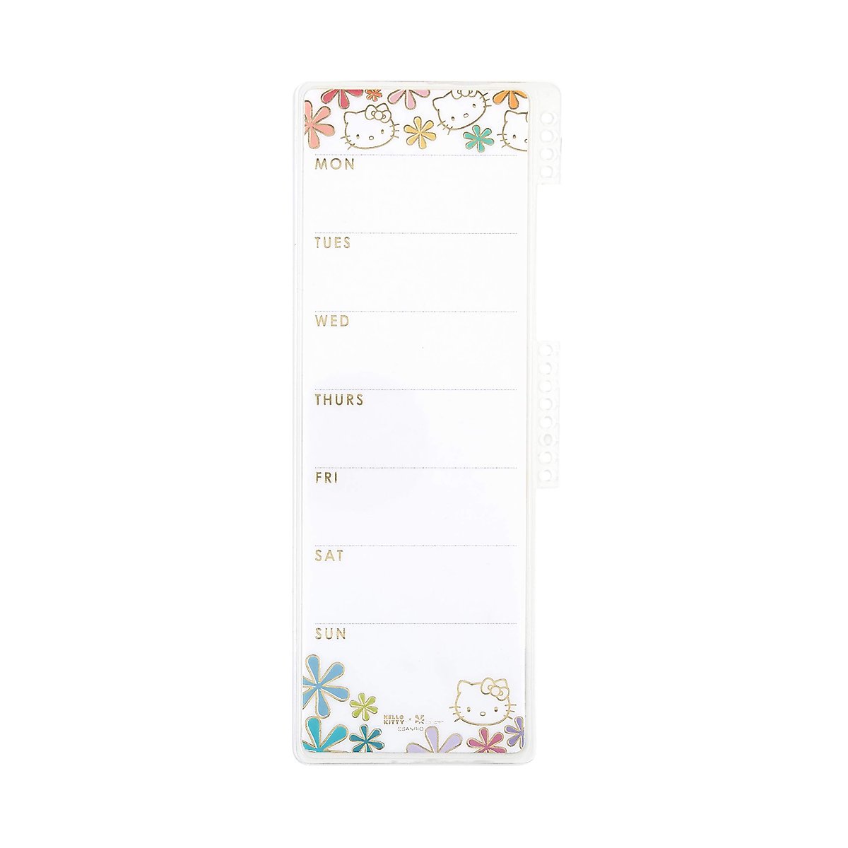 Hello Kitty x Erin Condren Designer Accessories Snap-in Wet Erase to-Do List Dashboard - Reversible, Wet Erase, Repositionable Laminated Reusable Whiteboard for Dry and Wet Erase Markers