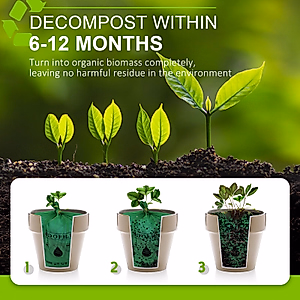 MIDOFELD 2.6 Gallon Compostable Bags, Biodegradable Small Trash Bags 100 Count Waste Basket Liner for Food Scrap, 0.8 mil Extra Thick Garbage Bag for Kitchen Countertop Bin, T-Shirt Bag BPI Certified