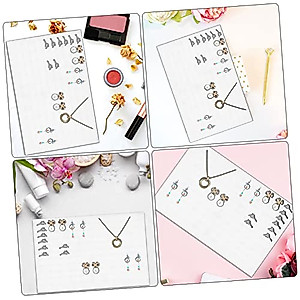 Cabilock 30 pcs jewelry box pad necklace foam insert ring insert pad earring sponge holder jewelry insert sponge jewelry display sponge pad sponge ring holder supplies storage white velvet