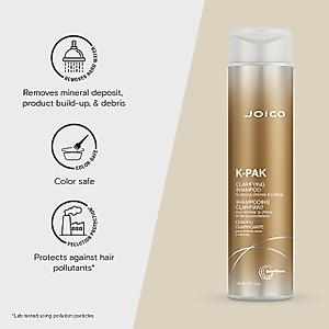Joico K-PAK Daily Clarifying Shampoo to Remove Chlorine & Buildup | For Damaged Hair | Repair & Prevent Breakage | Boost Shine | With Keratin & Guajava Fruit Extract | 10.1 Fl Oz