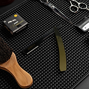 Professional Straight Razor Bundle - Stainless Steel Straight Razor Kit with 20 Gravity Premium Blades (Kingsman, Chicago)