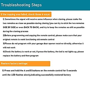LAWOHO M3-2312 Clone Copy Remote Controls Compatible with Marantec 315MHz Garage Door Openers & Keyless Entry Keypad, for Marantec M4500e, 4700, M55, Martin DC3700e (1 Pcs)
