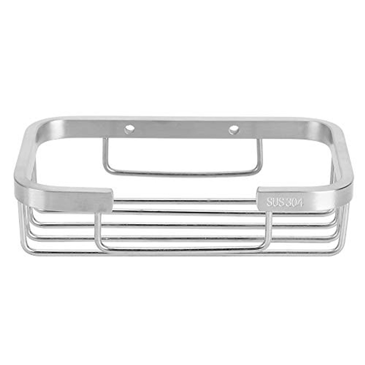 Shower Caddy Basket Shelf Wall Mounted Soap Basket Square Basket Bathroom Rack Holder Black Toilet Bathroom Accessory 304 Stainless Steel