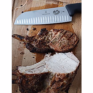 Victorinox Fibrox Pro Santoku Knife, 6.7 inches, Black