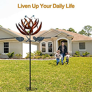 LimeHill Wind Spinner for Yard and Garden for Women Large Metal Windspinners for Outdoor Decorations (24 X 84 Inches)