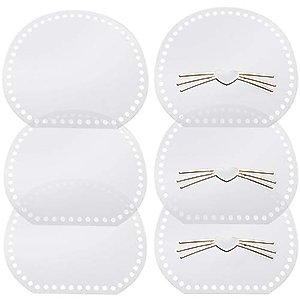 EXCEART Acrylic Bag Weaving Board with Cats Whisker Round Clear Front Back Panel Board Shaper for DIY Knitting Crochet Bag Handbag Purse Summer Bag Women Bags Handmade DIY Accessories