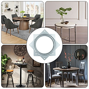 8Pack Lazy Susan Turntable Bearings, 6”Square Rotating Plate, 500lbs Capacity 5/16”Thick Swivel Plate for DIY Lazy Susan Project Storage Organizer Rack Cake Decorating Sculpture Displays