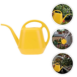 DOITOOL Plant Watering Can Plastic Watering Pot Spout Water Cans Watering Kettle Plastic Small Watering Sprinkler Pot for Indoor Bonsai Plants Garden Flowers Yellow Spray Bottles