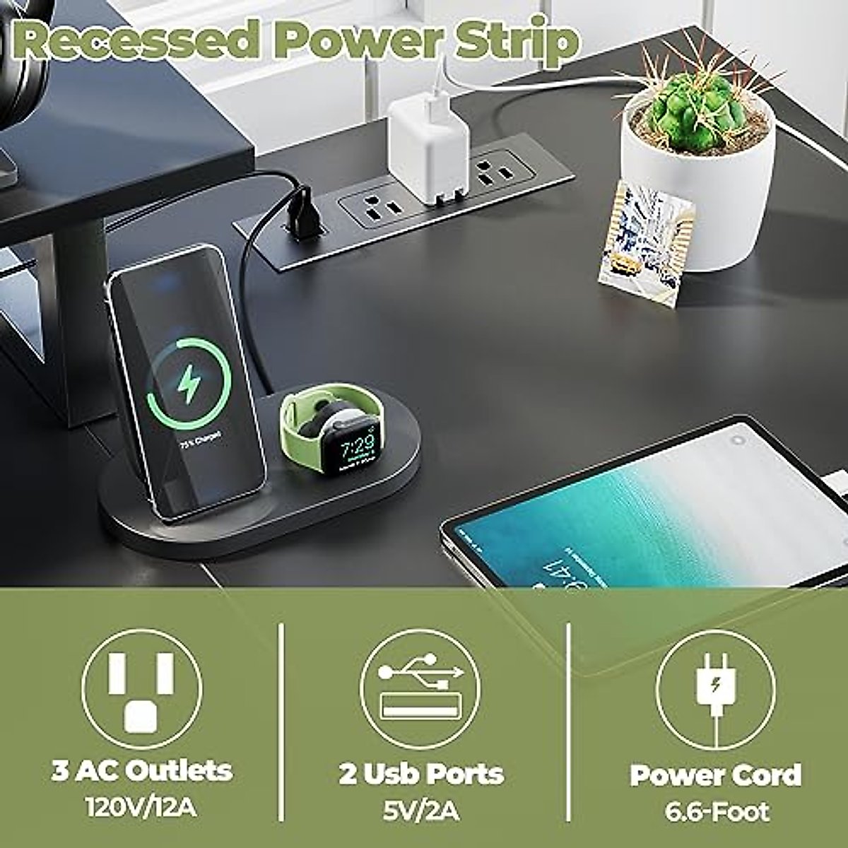 Homieasy L Shaped Computer Desk with Storage File Drawer, Reversible Home Office Desk with Recessed Power Strip and Led Strip, Corner Gaming Desk Work Study Table with Monitor Stand, Black