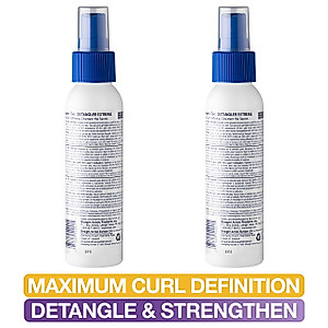 Mane 'n Tail Extreme Detangler (2-Pack) & Biotin Infused Curl Defining Strengthening Spray (3.4 oz)