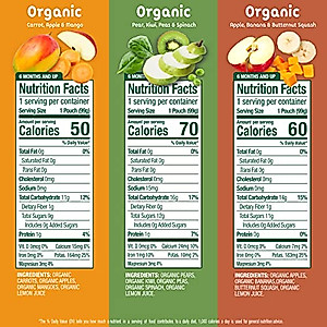 Sprout Organic Baby Food, Stage 2 Pouches, 12 Flavor Fruit Veggie & Grain Variety Sampler, 3.5 Oz (Pack of 12)