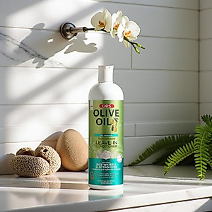 ORS Olive Oil Max Moisture Leave-In Conditioner with Rice Water and Electrolytes for Supercharged Hair Hydration 16.0 Ounce (1)