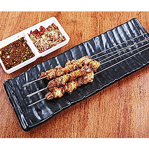 20 Pieces Stainless Steel skewers, BBQ skewers, Meat skewers, Stainless Steel skewers, Reusable BBQ skewers, Kebabs - 35cm