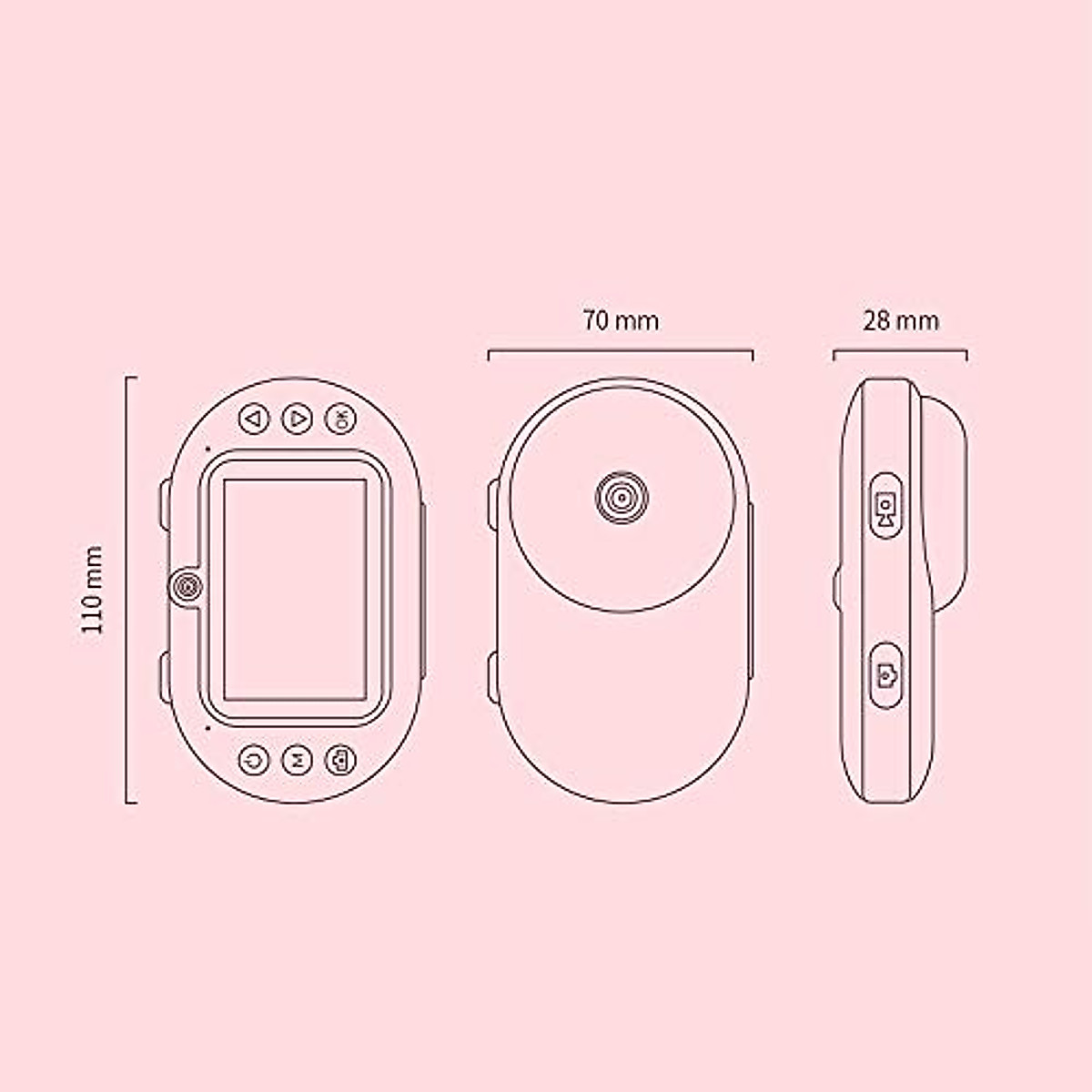 LKYBOA Children's Digital Camera Toy Can Take Pictures and Video Baby Photography HD Children's Day Birthday Gift (Color : A)