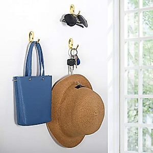 WEBI Coat Hooks Wall Mounted Robe Hooks Wall Hooks for Towel Closet Clothes Rail,10 Packs,White,XZG-WHT