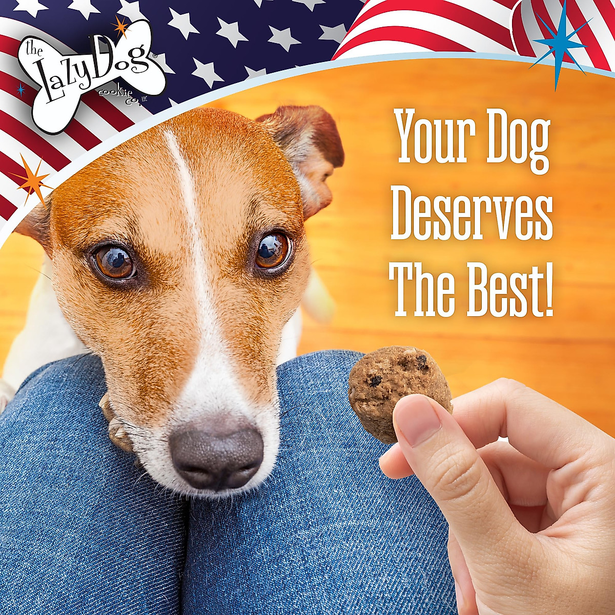 The Lazy Dog Cookie Co. Soft Dog Treats, Operation Drool Overload, Patriotic Dog Cookies for Small, Medium and Large Dogs, Wheat-Free, Baked in The USA, 5 oz. (Pack of 1)