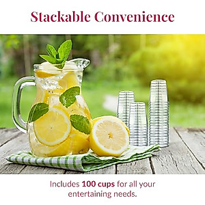 Prestee Clear Plastic Shot Glasses, 2 oz Disposable Shot Glasses - Bulk 100 Pack, Durable Small Cups for Shots, Mini Drinkware for Parties, Events, Reusable or Disposable - Crystal Clear Design