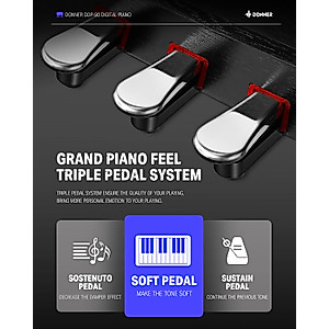 Donner DDP-90 Digital Piano 88 Key Weighted + Donner DKA-20 Keyboard Amplifier