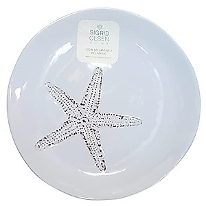 Sigrid Olsen Melamine Starfish Serving Platter White 11x11 inch
