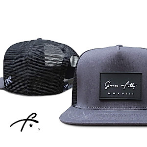 Grace Folly Trucker Hat for Men & Women. Snapback Mesh Caps Charcoal Gray