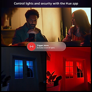 Philips Hue Secure Desktop Wired Smart Home Security Camera, Black - 1 Pack - 1080P HD Video - Night Vision - Motion Detection - Two-Way Talk - Indoor/Outdoor - Weatherproof - Works with Hue App