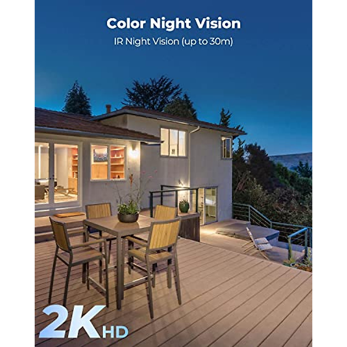 2K Security Battery Camera Outdoor Wireless Solar with Dual Lens 150° PIR Angle, 2.4/5GHz WiFi, Human/Vehicle Detection, Motion Spotlights Color Night Vision, Two Way Talk, Reolink Duo w/Solar Panel