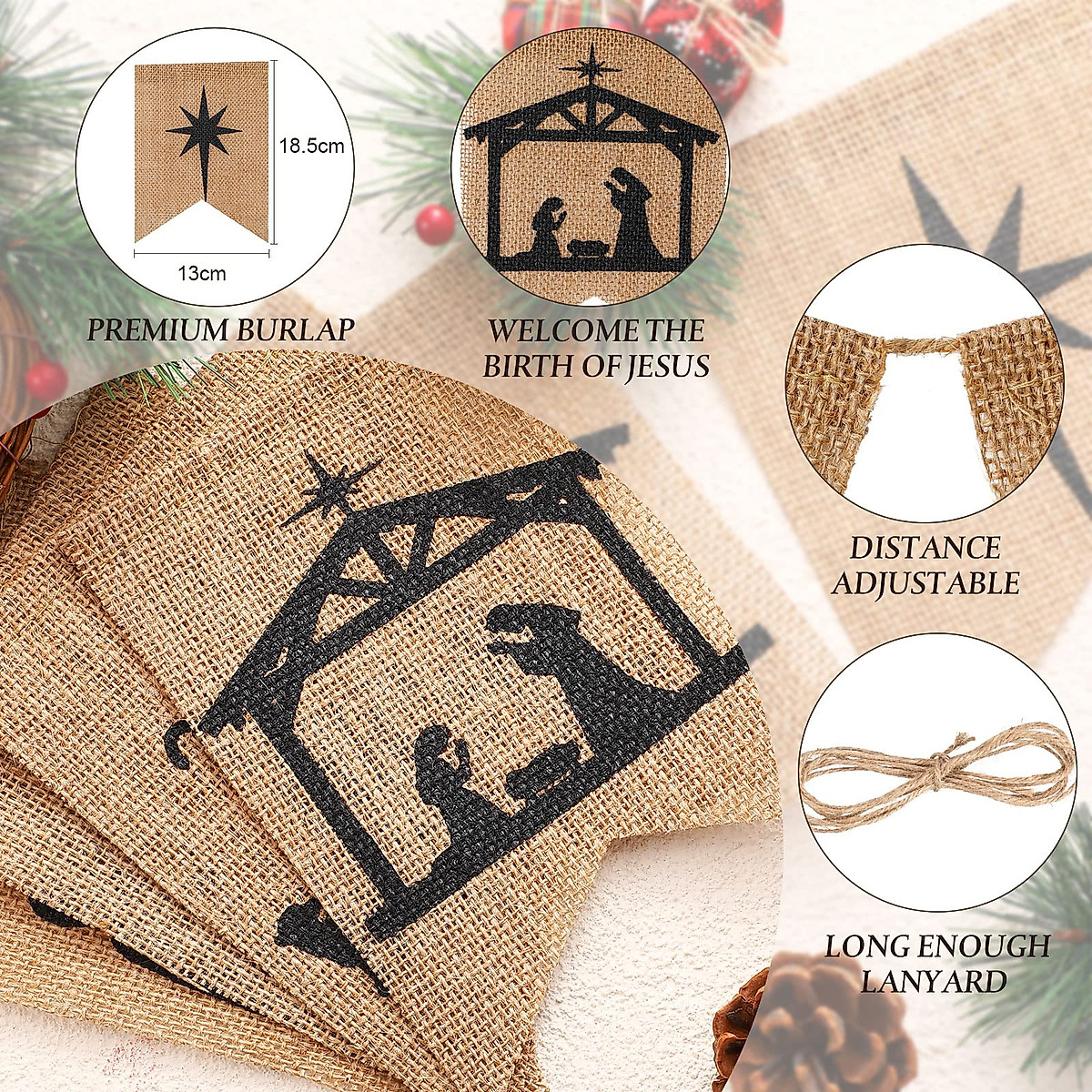 Nativity Banner Nativity Scenes Banner Manager Christmas Banner Christmas Banner Nativity Scenes for Christmas Indoor, Holy Family Nativity Scene, Christmas Decorations