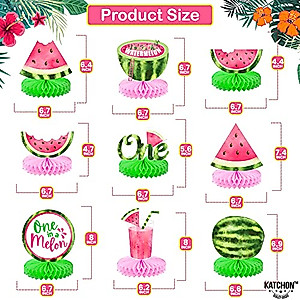 KatchOn, One In A Melon Centerpieces for Tables - 9 Pieces | One In A Melon Party Decorations 1st Birthday, Watermelon Birthday Decorations | Watermelon Party Decorations, Watermelon Table Decorations