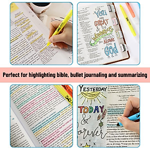 Mr. Pen No Bleed Gel Highlighter, Bible Highlighters, Assorted Colors, Pack of 20