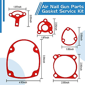 9 Pieces Tools Parts Gasket Kit Bumper Air Nail Gun Parts Nail Gun Driver Bumper Ribbon Spring O-Ring Gasket Pneumatic Tools Piston Driver Replacement Part Compatible with Hitachi NR83 NR83A NR83A2