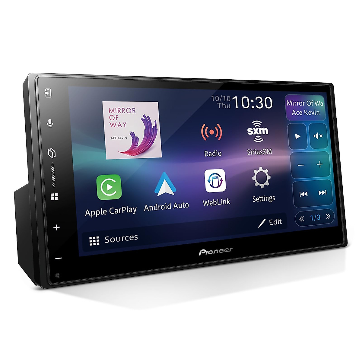 Pioneer DMH-W3000NEX 6.8" Double Din Multimedia Digital Media Receiver, Wireless Apple CarPlay and Android Auto, Bluetooth, Backup Camera Compatible, Touchscreen, One Touch Navigation