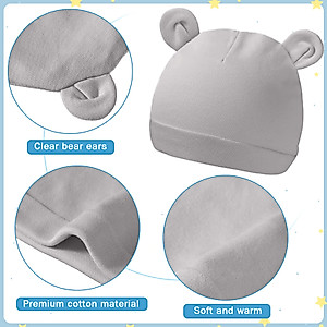 Zhanmai Newborn Baby Wrap Swaddle Blanket Knit Sleeping Bag Receiving Blankets Stroller Wrap Hat Mitten for Baby 9-12 Months