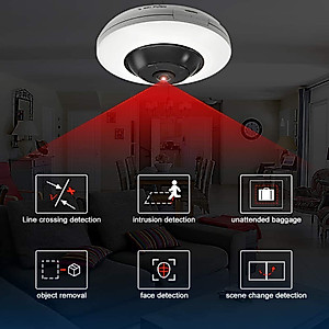 5MP FishEye Panoramic PoE IP Security Camera Indoor, OEM DS-2CD2955FWD-IS with 1.05mm Fixed Lens, 180° Wide Angle View, Audio & Alarm I/O, Support Micro SD Card, 26ft Night Vision, Smart IVS (DT955)