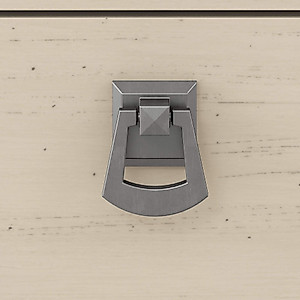 Bush Furniture Salinas 55 Inch W Corner Desk with Storage Cabinet, Antique White (SAD155AW-03)