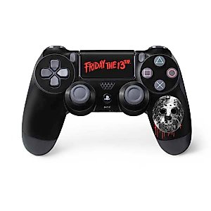 Skinit Decal Gaming Skin Compatible with PS4 Controller - Officially Licensed Warner Bros Friday The 13th Jason Voorhees Dripping Mask Design