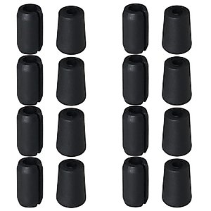 DGBRSM 24 Sets Kitchen Sink Rack Feet Sink Protector with Bumpers Sink Replacement Feet for Kitchen Sink Grid Table Covers Socks Plugs Cover Furniture Leveling Feet Furniture Legs, Black