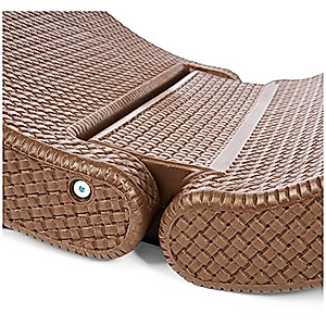 SwimWays Terra Sol Sonoma 2-in-1 Adult Pool Floats & Patio Lounge Chair, Durable Beach Chair & Outdoor Chaise Lounge, Chocolate